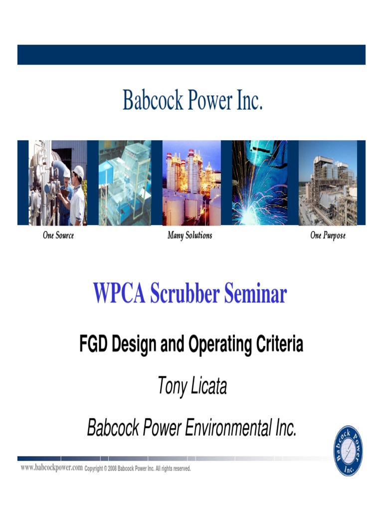 FGD Design and Operating Criteria | PDF | Industries | Chemistry