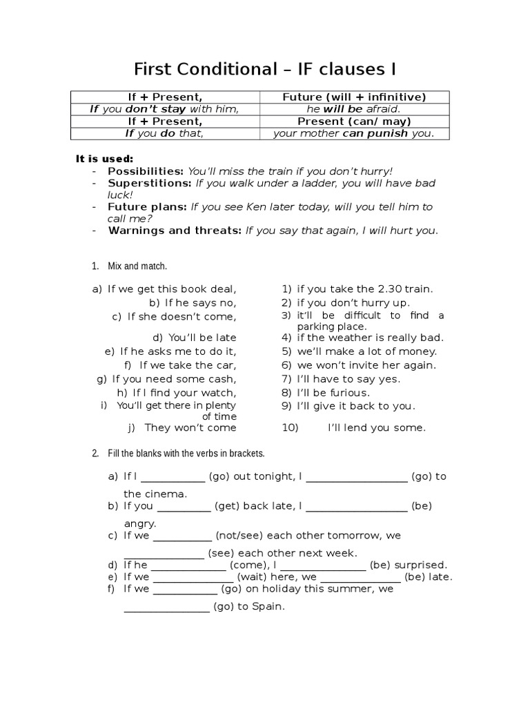 First Conditional | PDF