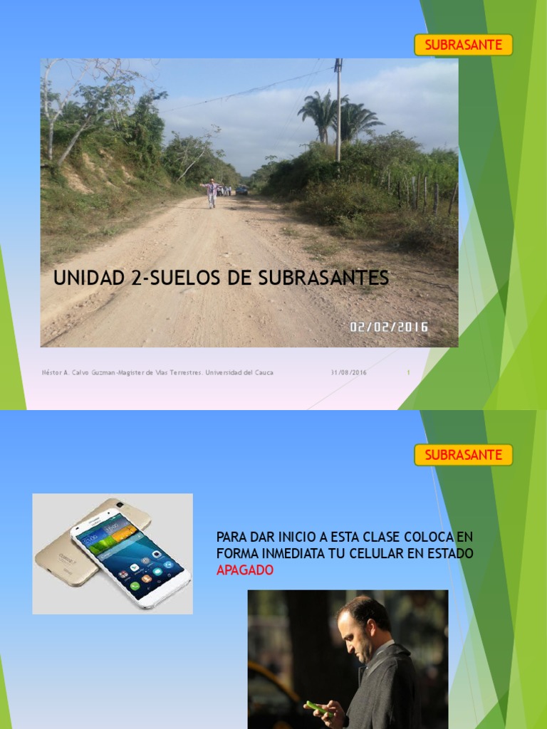 Unidad 2- Subrasante | Arcilla | Suelo