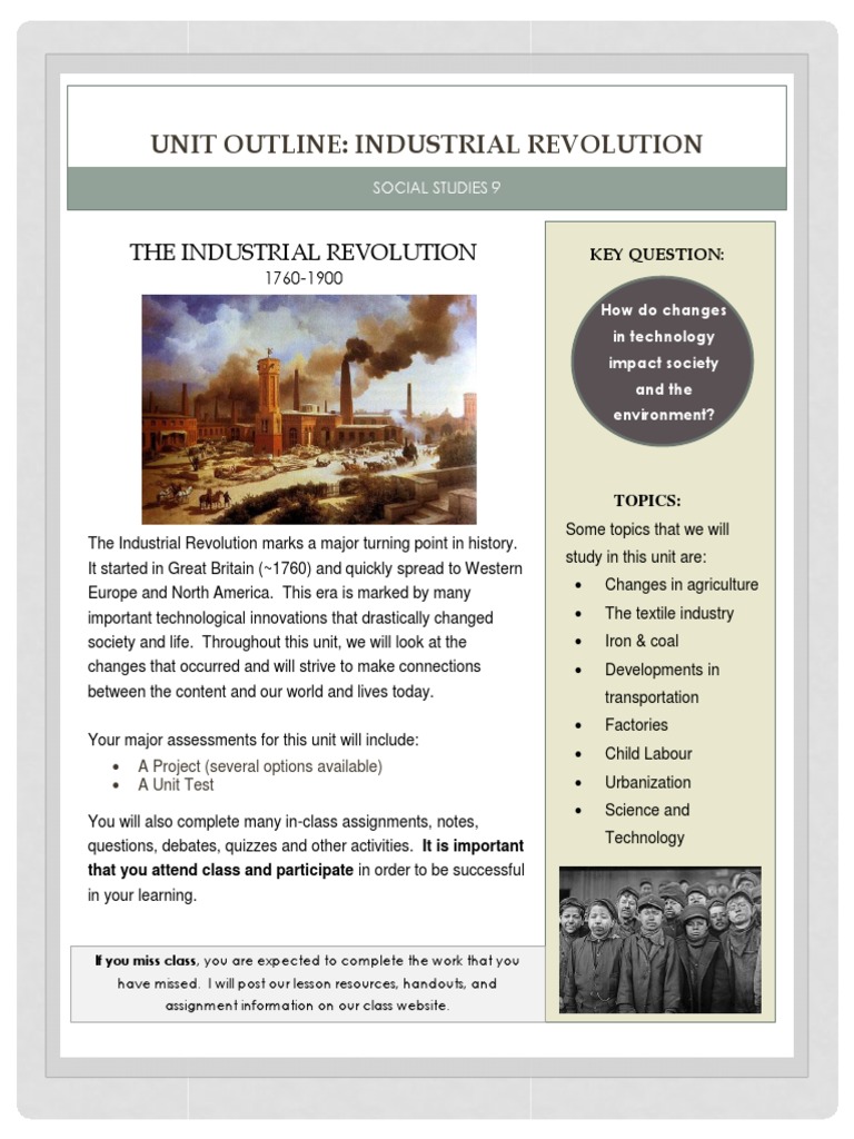 Unit Outline Updated | PDF | Industrial Revolution | Industrialisation