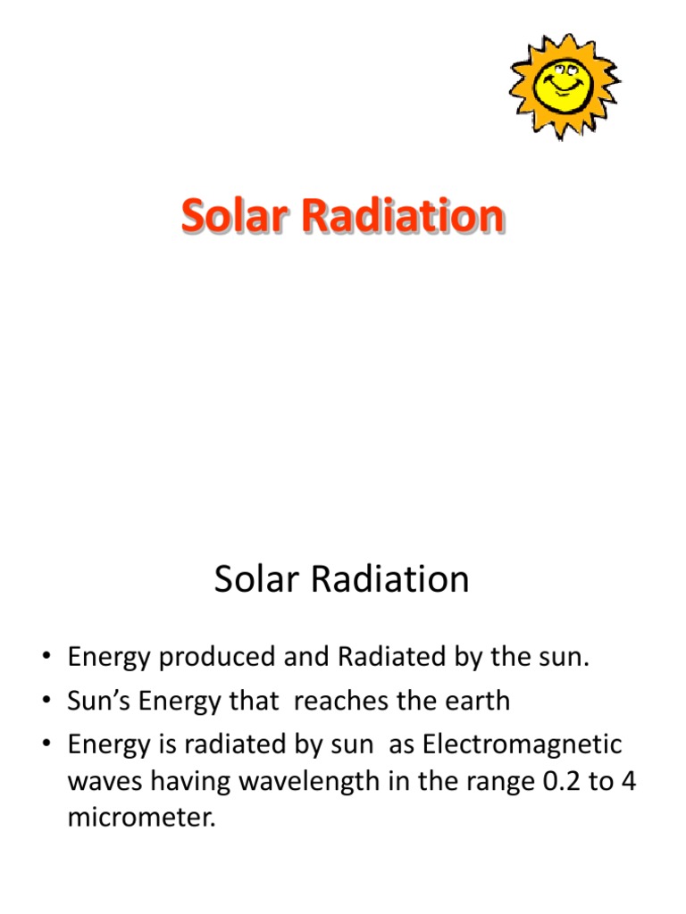 Solar Radiation | PDF | Radiation | Solar Energy