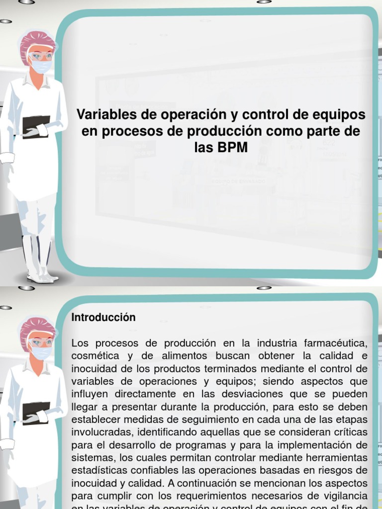 Variables de Operacion y Control de Equipos en Procesos de Produccion ...