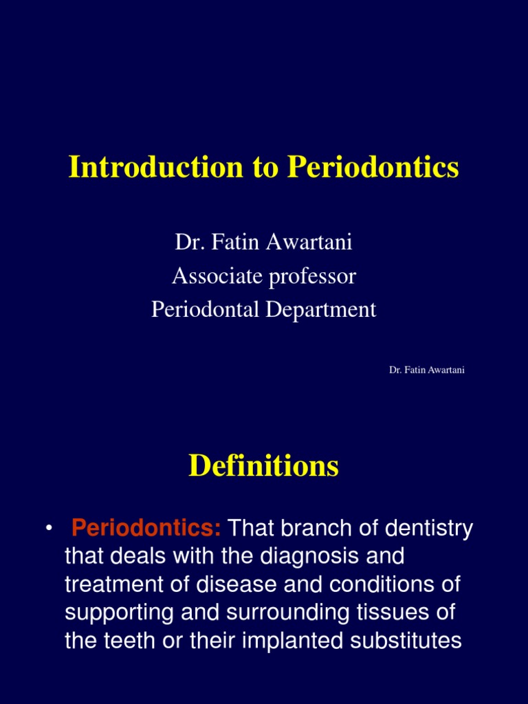 Introduction To Periodontology | PDF | Human Tooth | Periodontology
