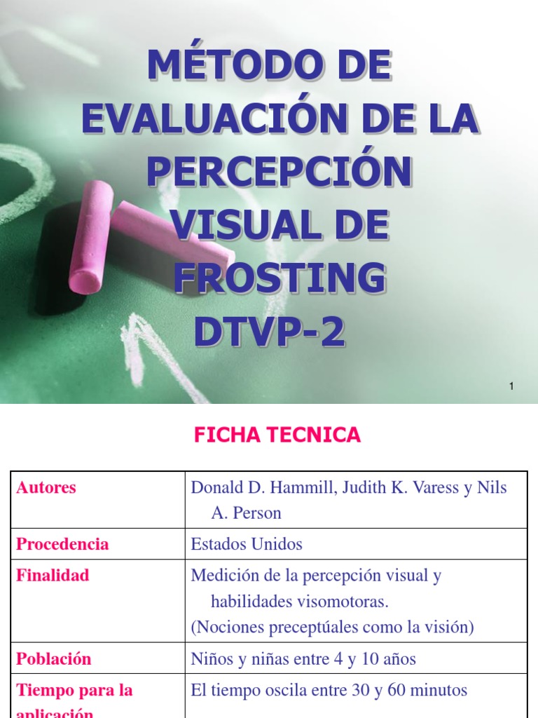 (DTVP-2) Método de Evaluación de La Percepción Visual de Frostig | PDF ...