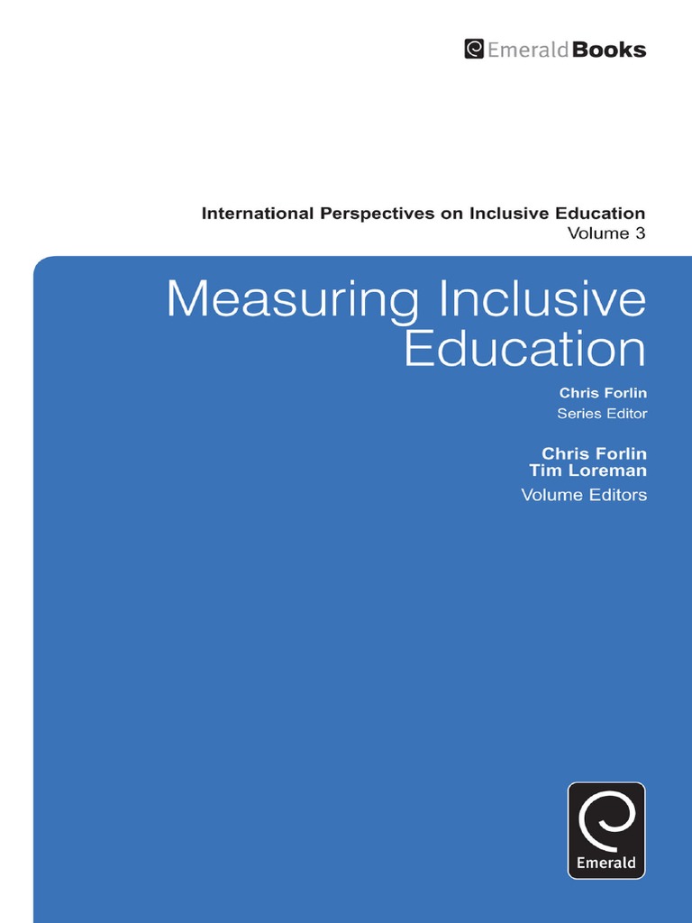 Measuring Inclusive Education Volume 3 | PDF | Inclusion (Education ...