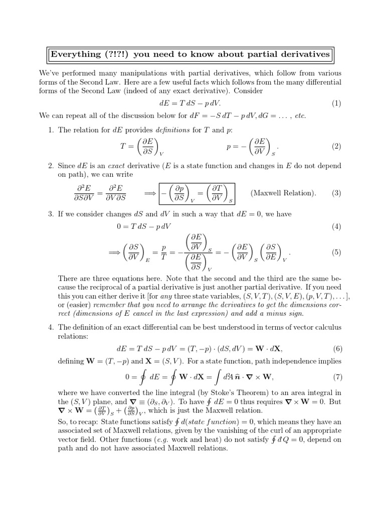 Partial D | PDF | Derivative | Integral