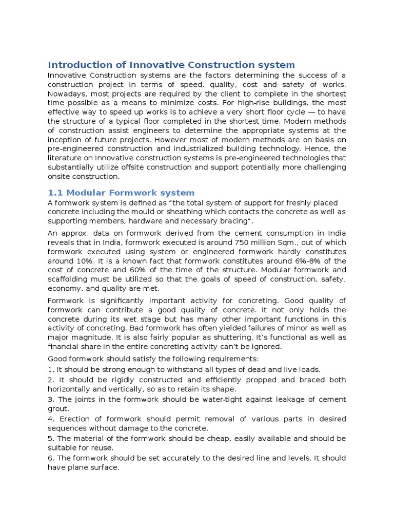 Innovative Precast Construction Systems | PDF | Precast Concrete ...
