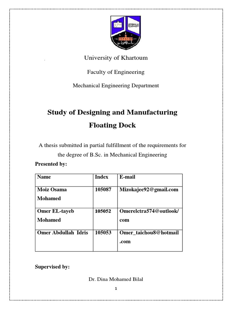Study of Designing and Manufacturing Floating Dock | PDF