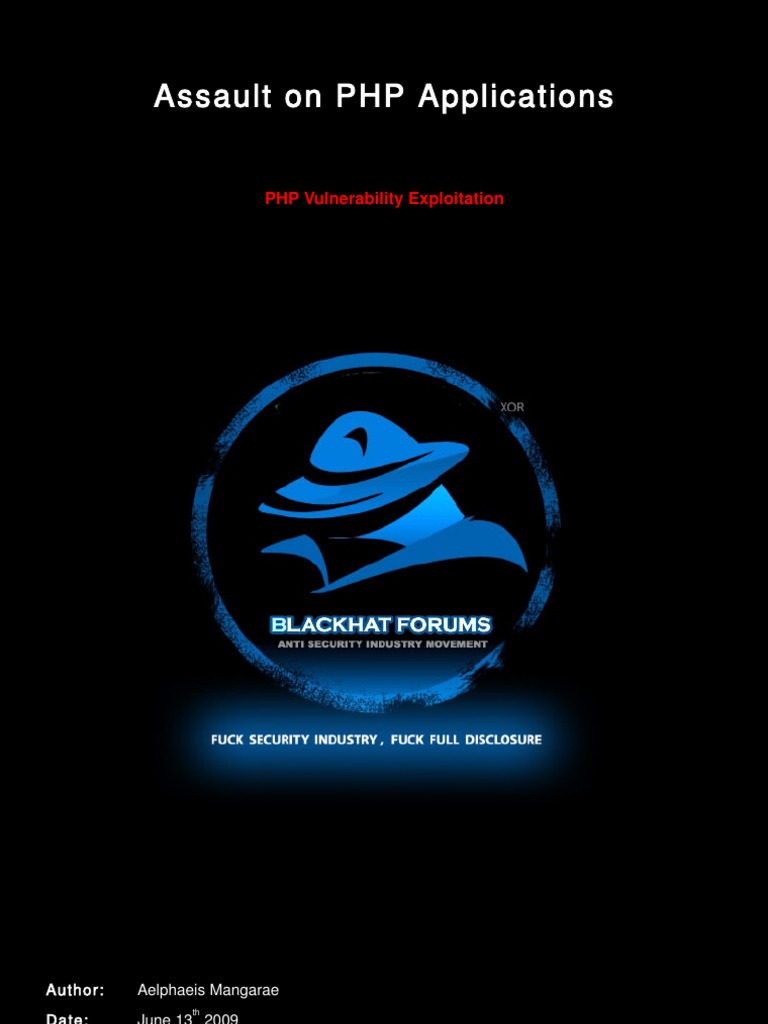 Attacking PHP | PDF | Business | Computers
