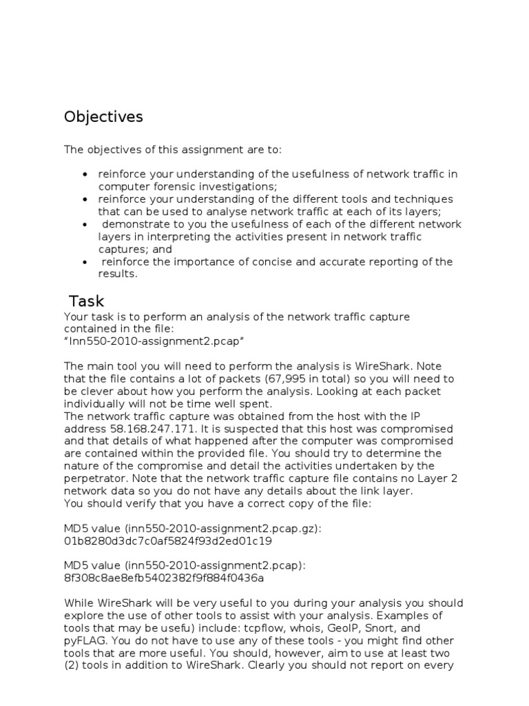 Network Forensic Report | PDF | Network Packet | Web Server