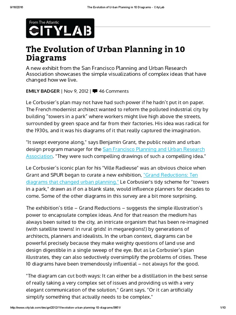 The Evolution of Urban Planning in 10 Diagrams - CityLab | PDF ...