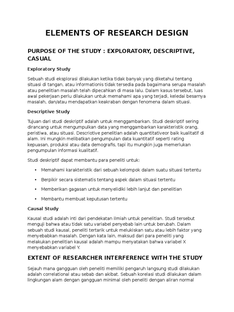 Chapter 6 Elements of Research Design | PDF