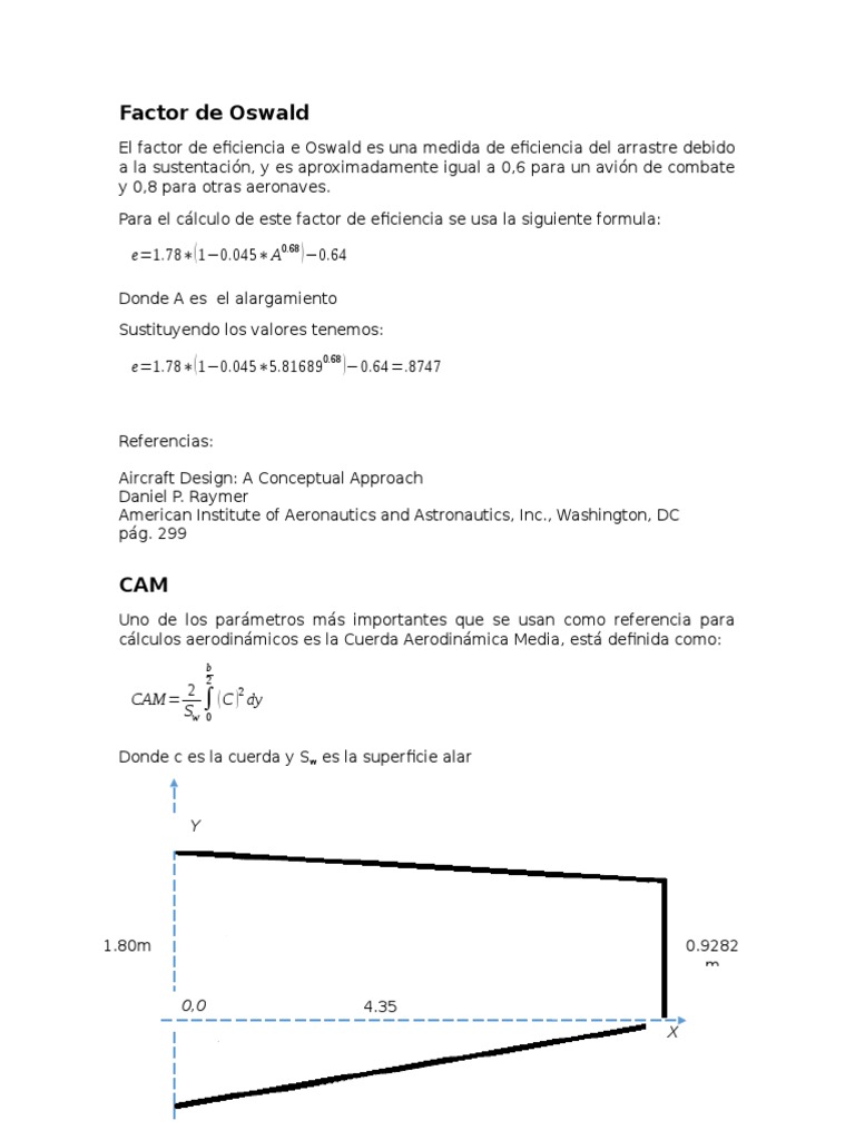 Factor de Oswald and Cam | PDF