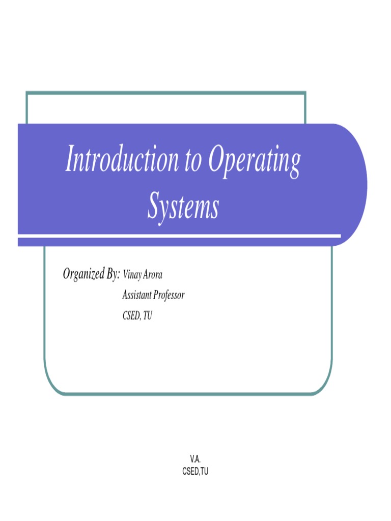 1 - Introduction To Operating Systems | PDF | Process (Computing ...