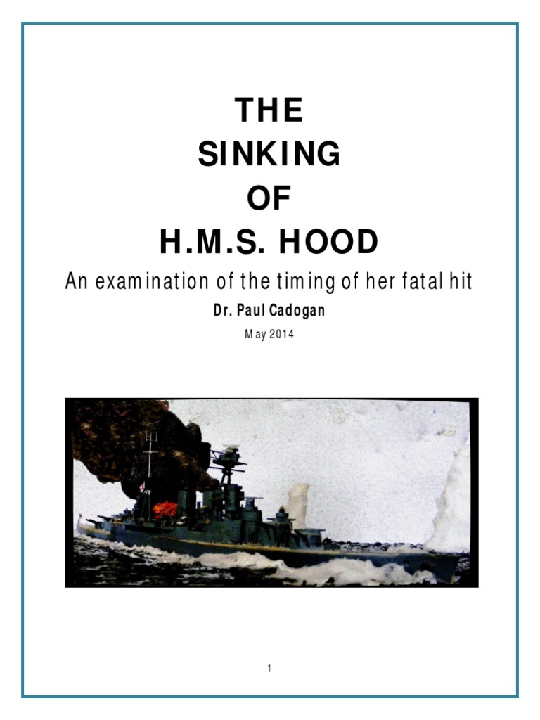 HMS Hood-sinking-Timing of the Fatal Hit by Paul Cadogan | Water ...