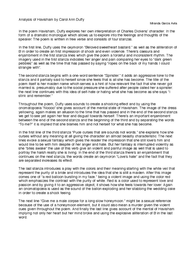 Havisham | PDF | Poetry