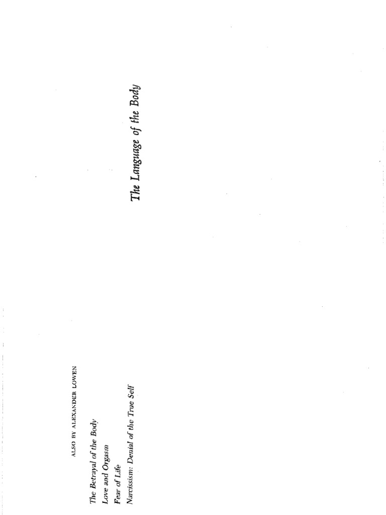 Alexander Lowen - The Language of The Body (Physical Dynamics of ...