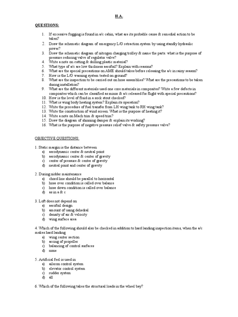 Heavy Aircraft Question Bank | PDF | Jet Engine | Valve