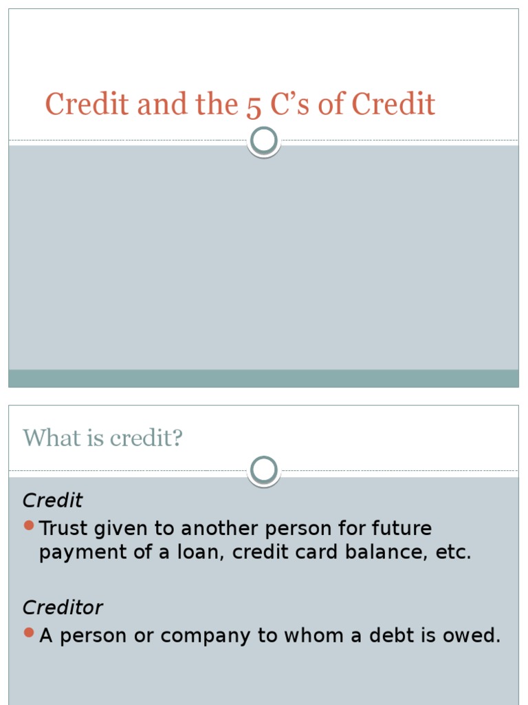 5C of Credit | PDF