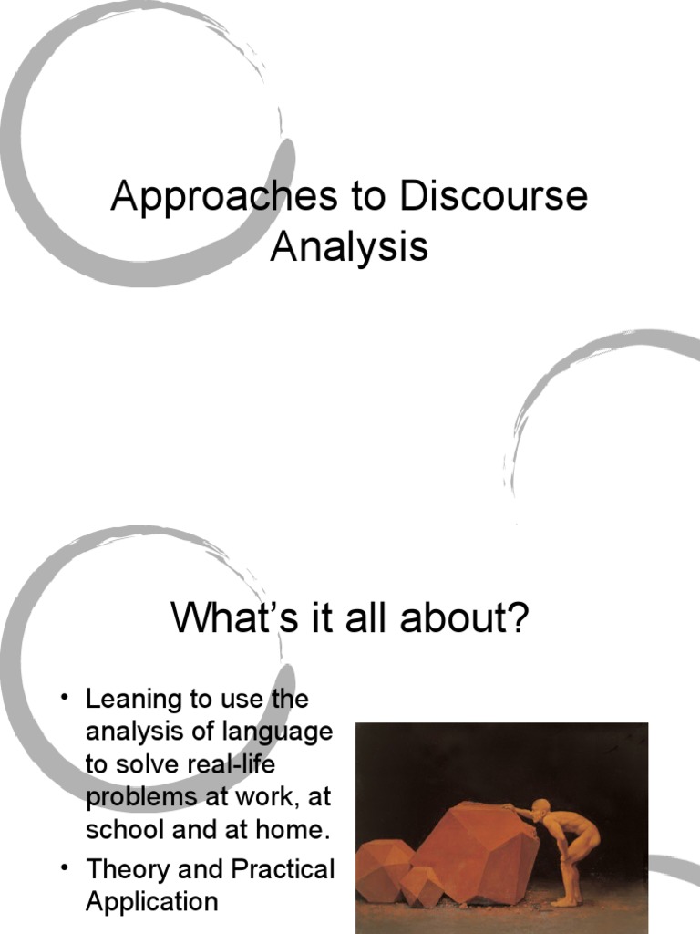 An Overview of Key Approaches to Discourse Analysis | PDF ...