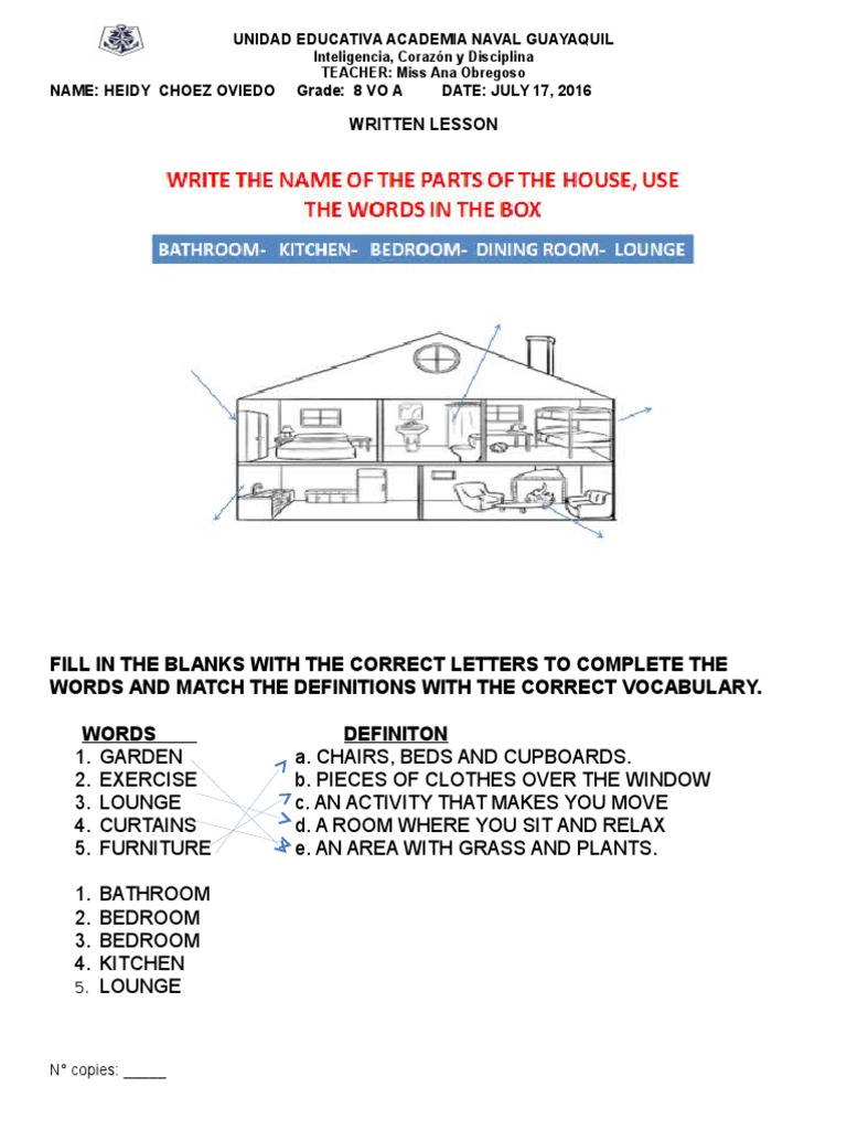 Homework - Parts of The House | PDF | Home | Interior Design