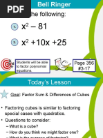 Factoring Polynomials and Cubes Guide | PDF