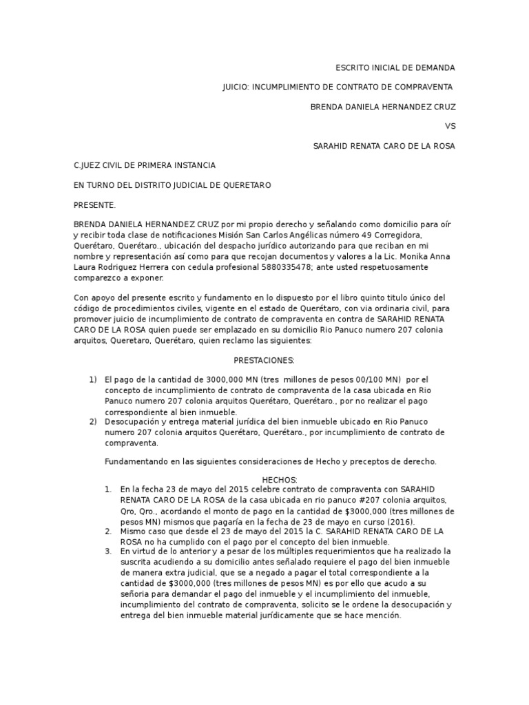 Demanda Civil | Descargar gratis PDF | Demanda judicial | Pagos