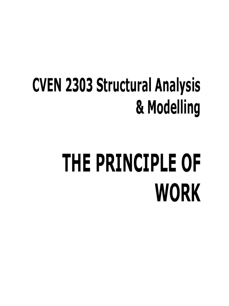 Lecture 4 - The Principle of Work | PDF | Truss | Force