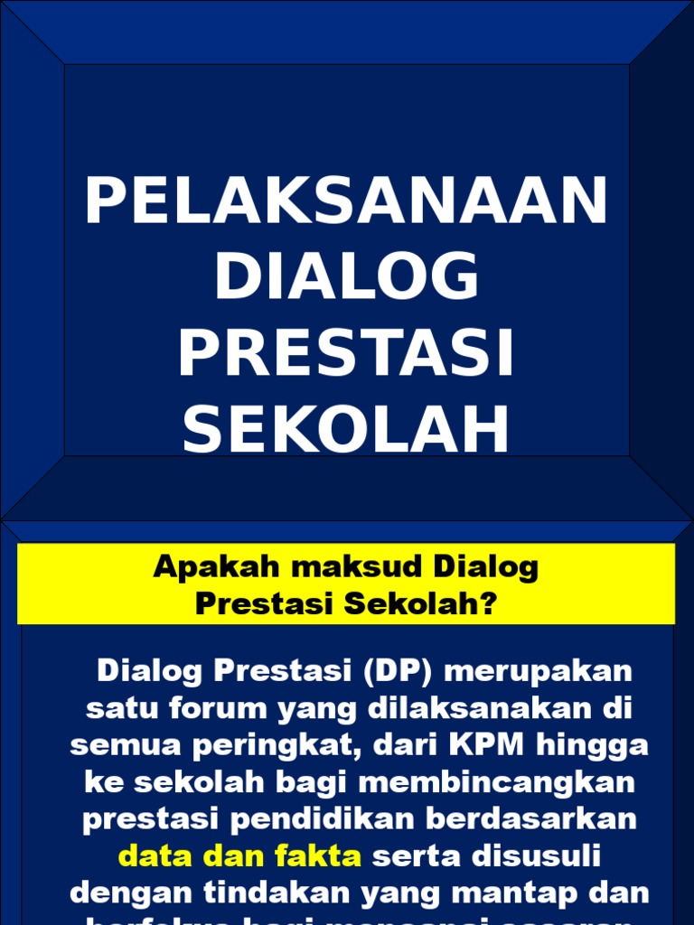Dialog Prestasi Sekolah: Panduan dan Tujuan | PDF