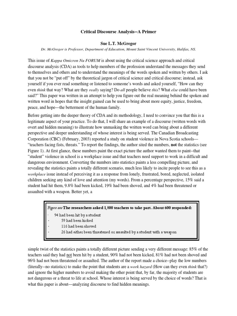 Critical Discourse Analysis, A Primer | Discourse | Ideologies | Free ...