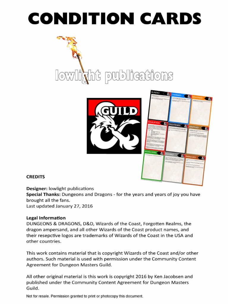 Condition Cards | PDF