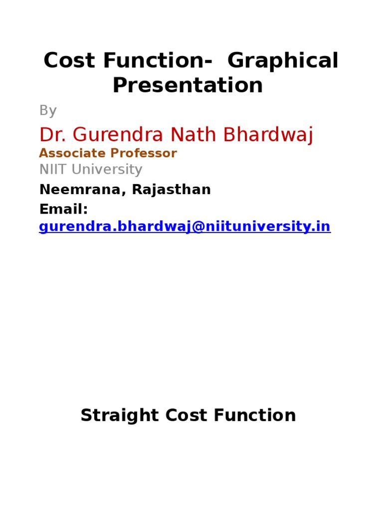 Graphical Presentation of Cost Function | PDF | Mathematical Analysis ...
