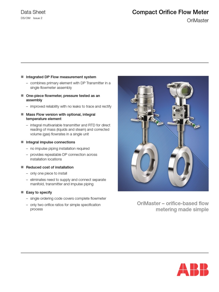 Orifice FlowMeter | PDF | Flow Measurement | Mechanical Engineering