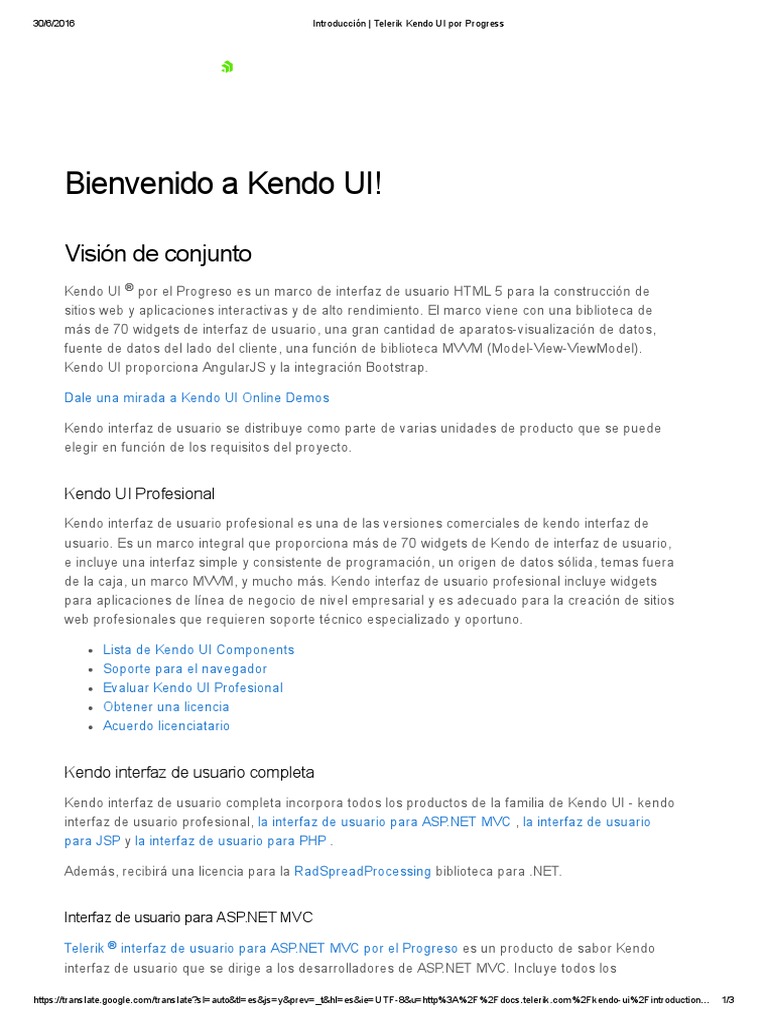 Telerik Kendo Ui | PDF | Páginas del servidor Java | Php