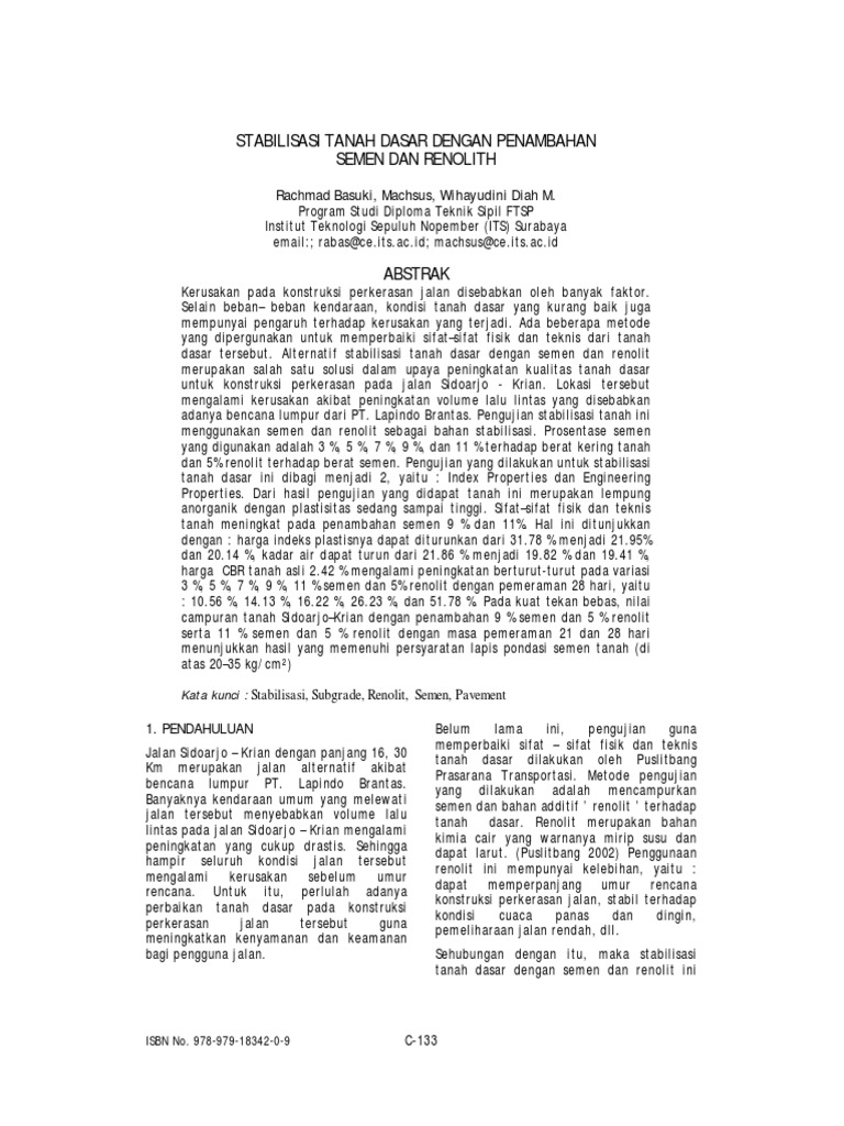 Semen Renolit Tanah | PDF