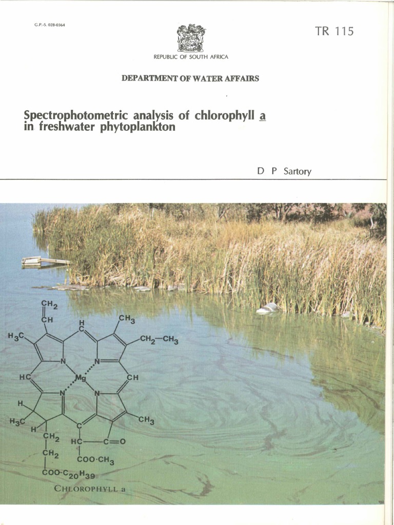 Chlorophyll a Spectrophotometric Analysis | PDF | Chlorophyll | Filtration