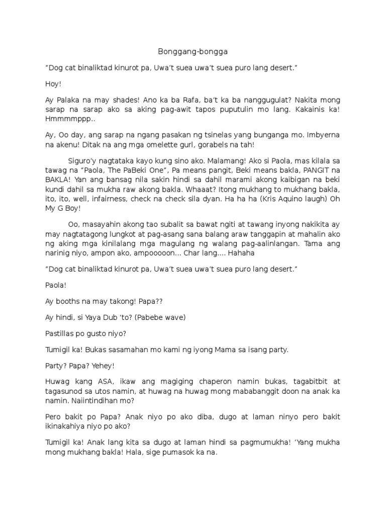 Bonggang Bongga | PDF