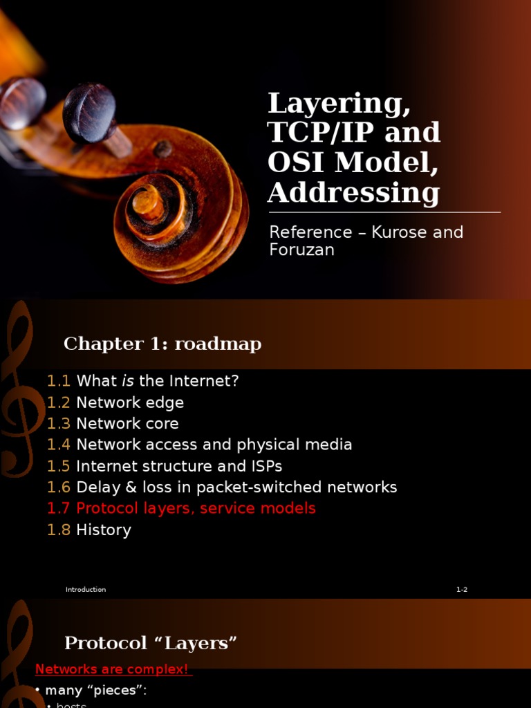 Layering, TCP/IP and OSI Model, Addressing: Reference - Kurose and Foruzan | PDF | Osi Model ...