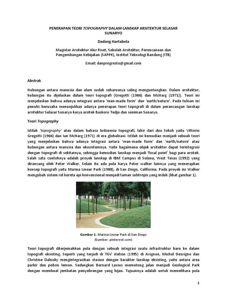 Topografi Selasar Sunaryo | PDF