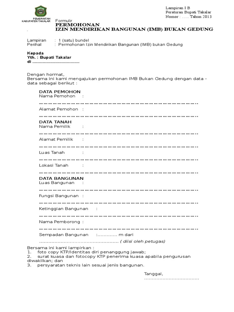 Lampiran IMB | PDF