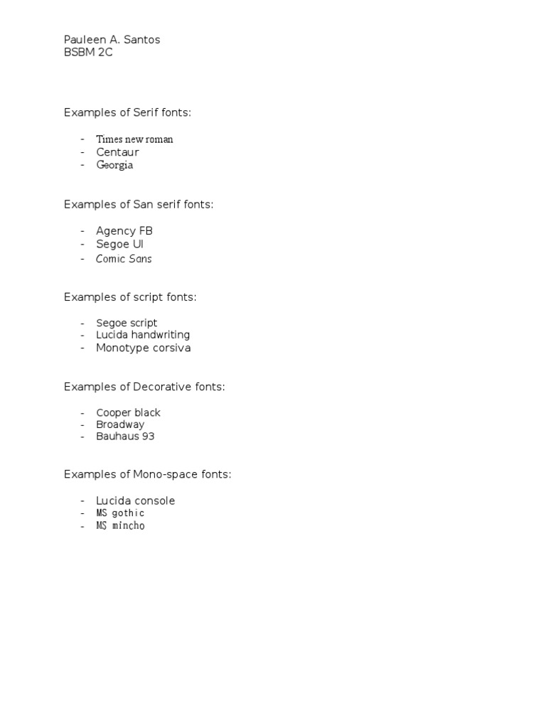 Segoe Script - Lucida Handwriting | PDF