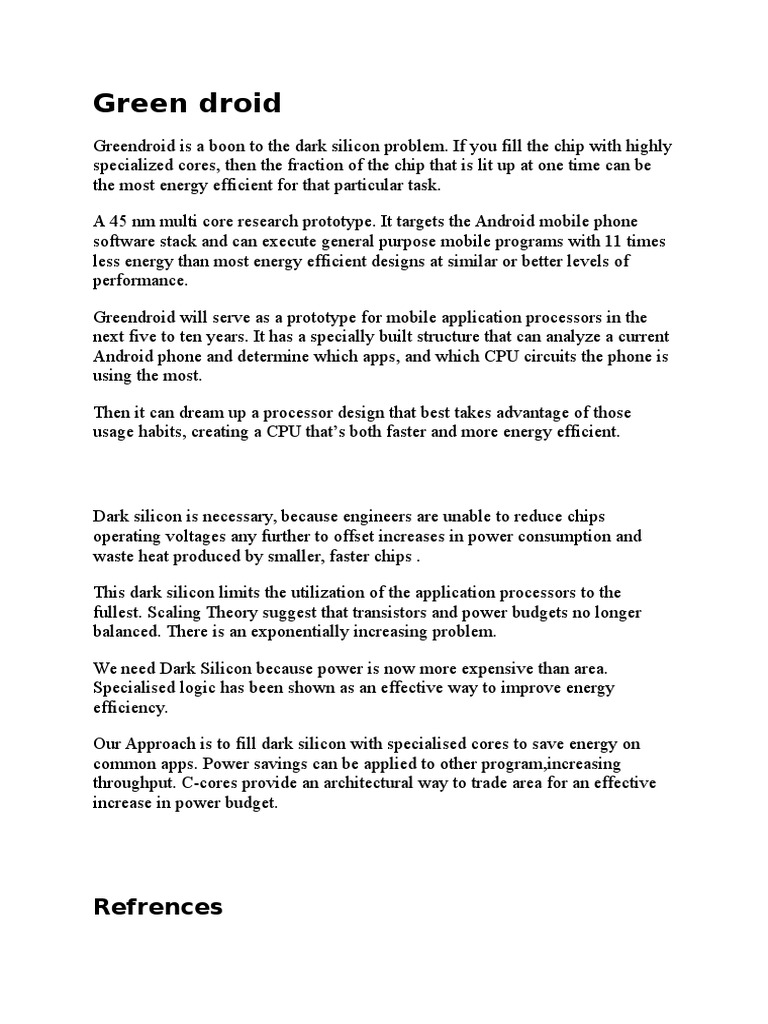 Green Droid: Refrences | PDF | Art