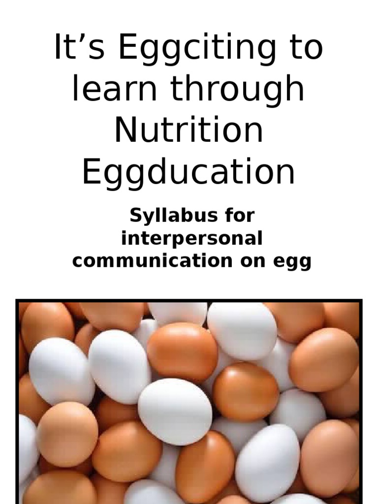 It's Eggciting To Learn Through Nutrition Eggducation | PDF