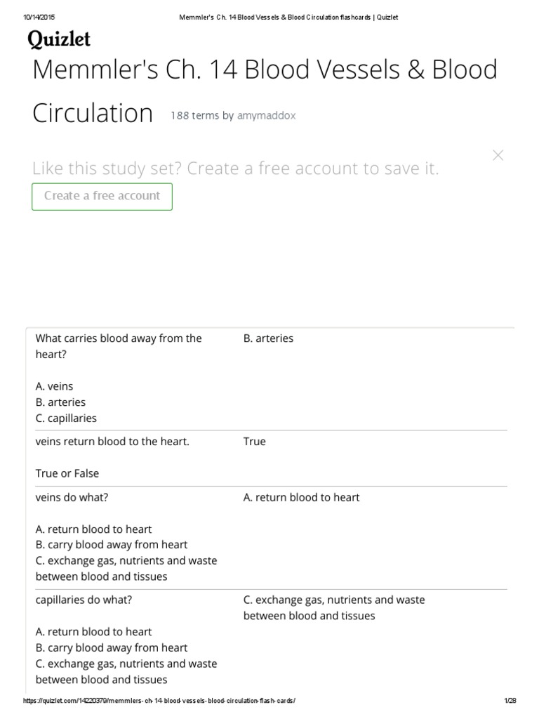 Cardiovascular System Test | PDF | Aorta | Circulatory System