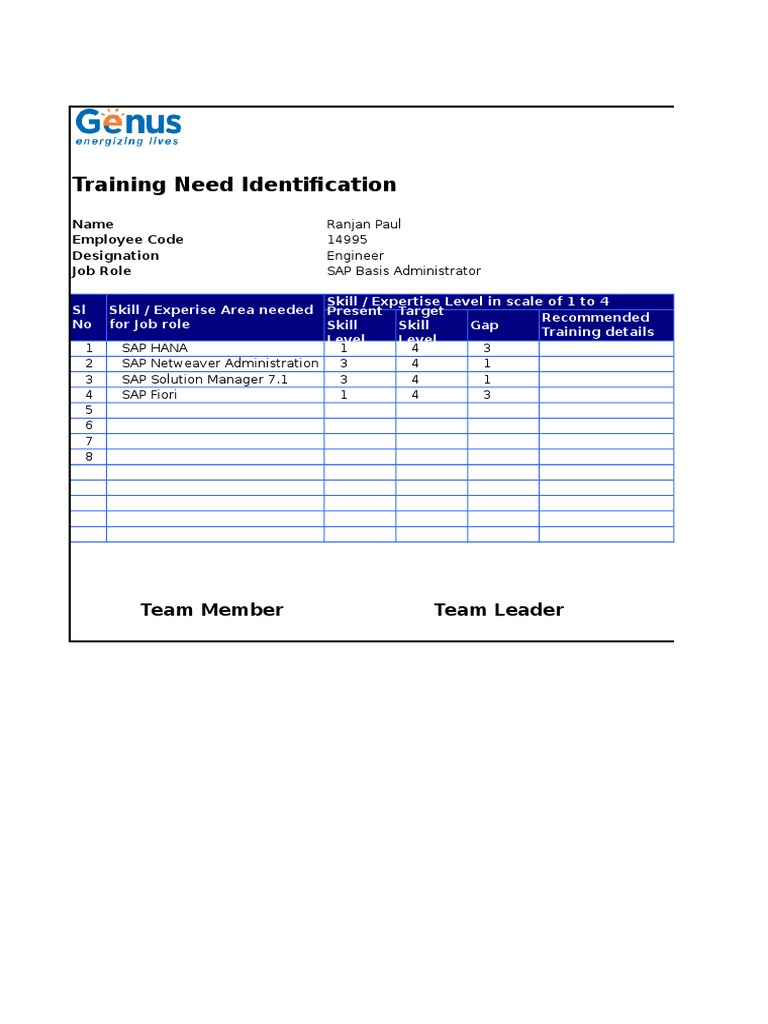 Training Need Identification | PDF