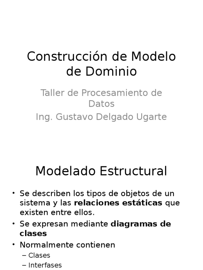 7.-Construcción de Modelo de Dominio | PDF | Objeto (informática ...