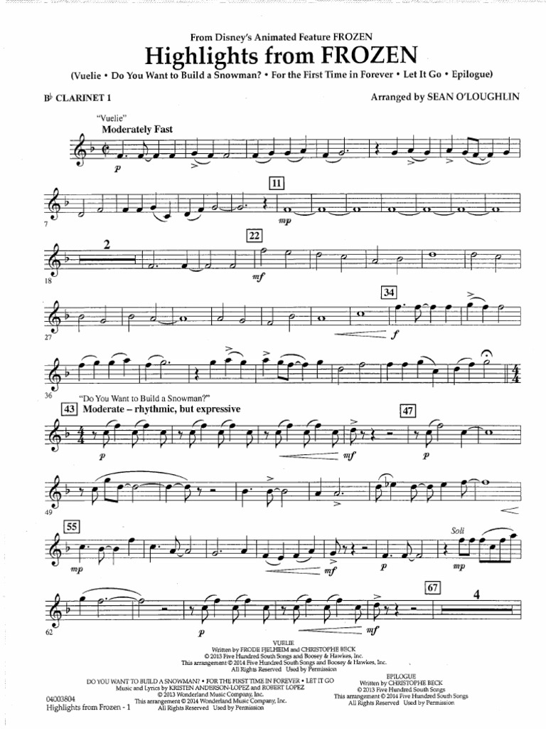 04 Frozen Clarinet 1 | PDF