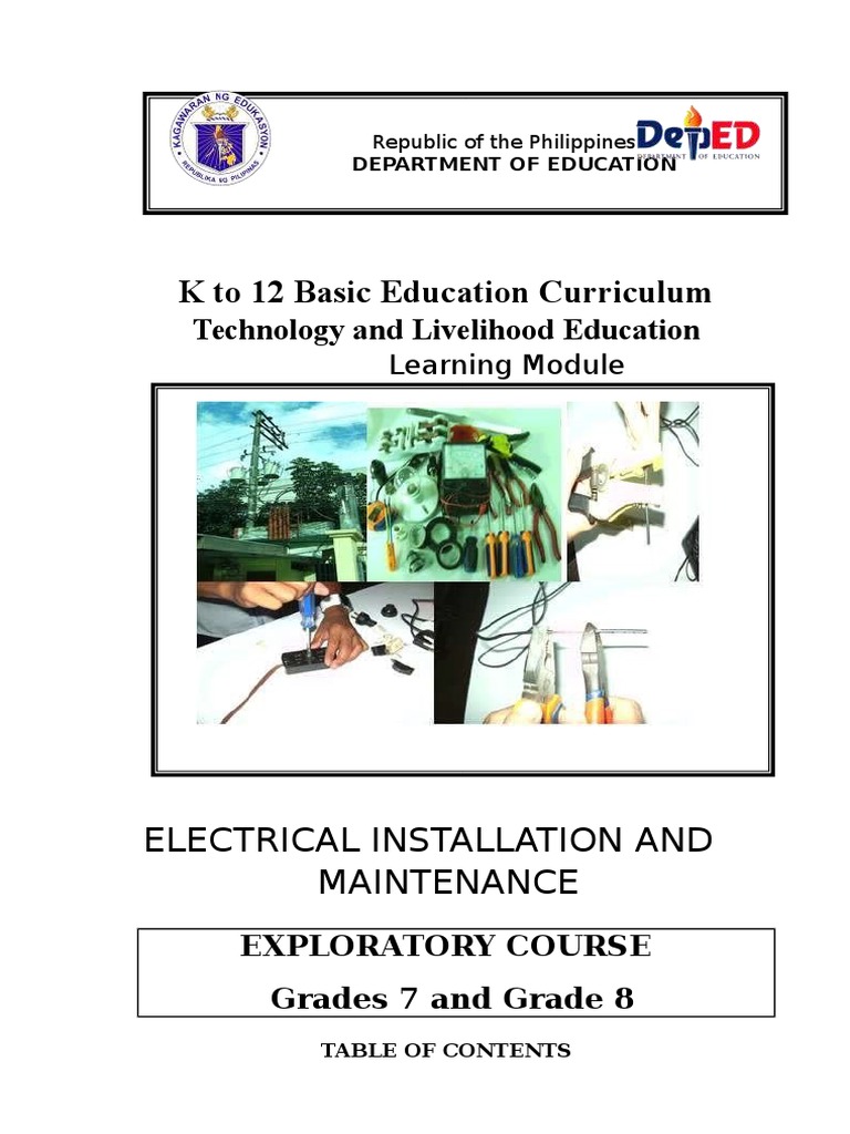 TLE Module (Electrical Installation) | PDF | Electrical Connector | Ac ...