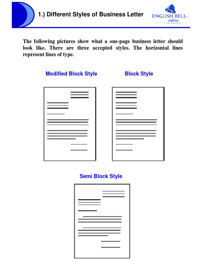 Styles of Business Letter | PDF