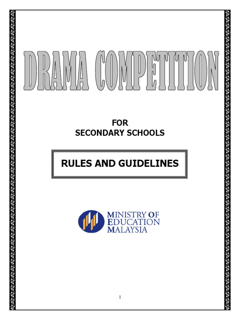 Drama Rules for Schools | PDF | Foreign Language Studies